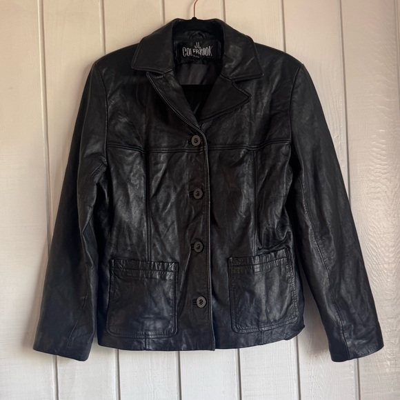 Vintage | Jackets & Coats | Vintage Jl Coolbrook Black Leather Jacket ...